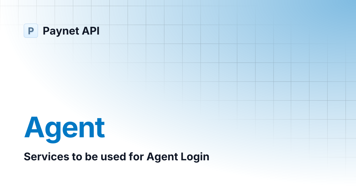 Agent | Paynet API